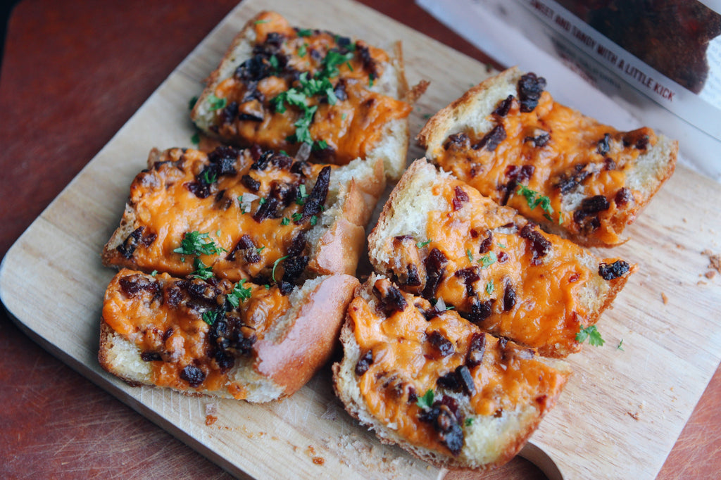 Cheesy Jerky Garlic Bread - Mantry Inc.